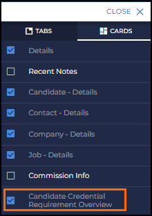 Using the Credential Overview Card