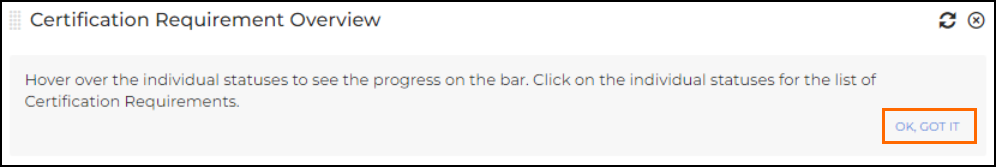 Using the Credential Overview Card
