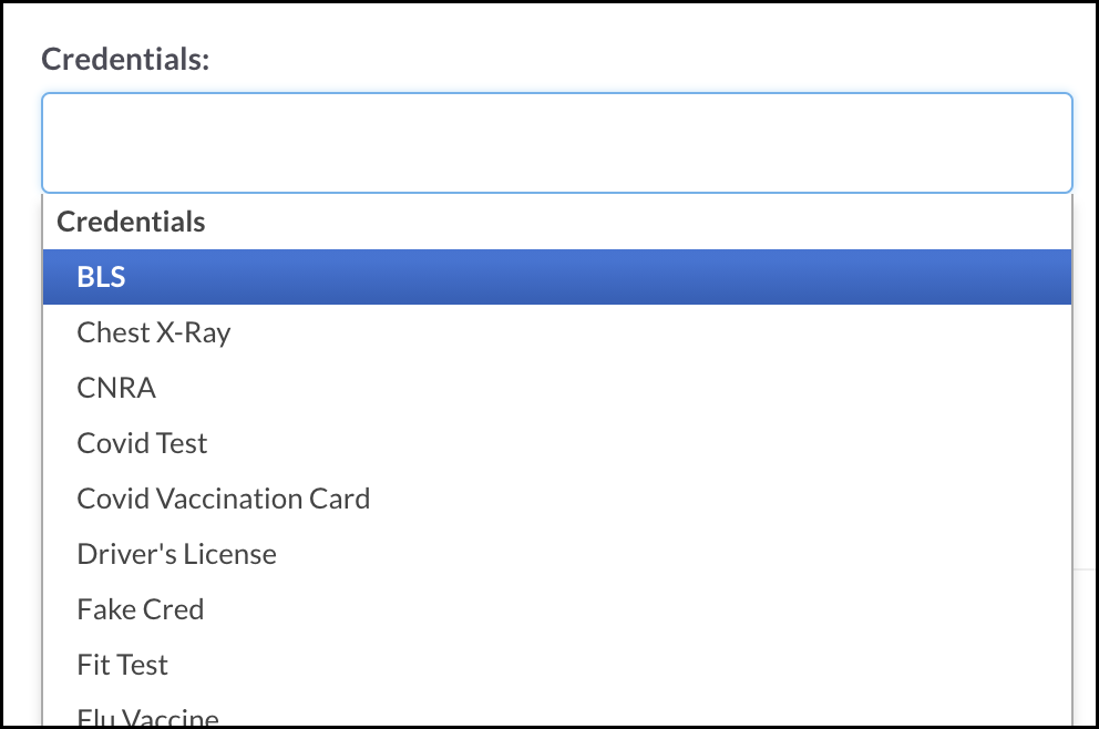Sending Credential Requests to Candidates