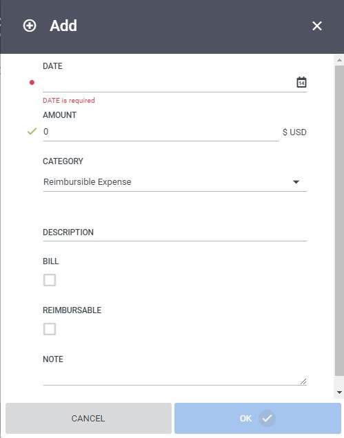 Adding Expenses to an Existing Timesheet