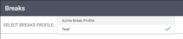 Break Profiles
