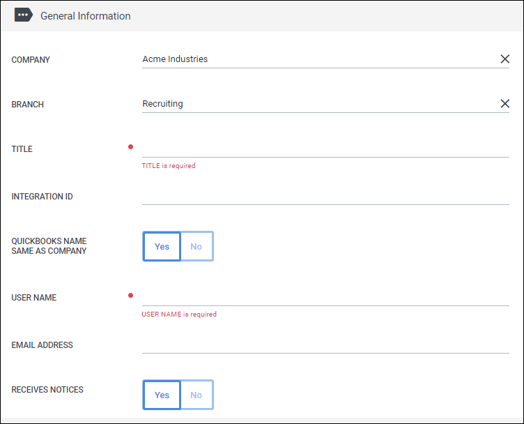 Creating a New Contact