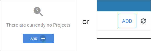 Creating Projects from the Managers Tab
