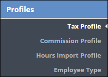 Creating a Tax Profile
