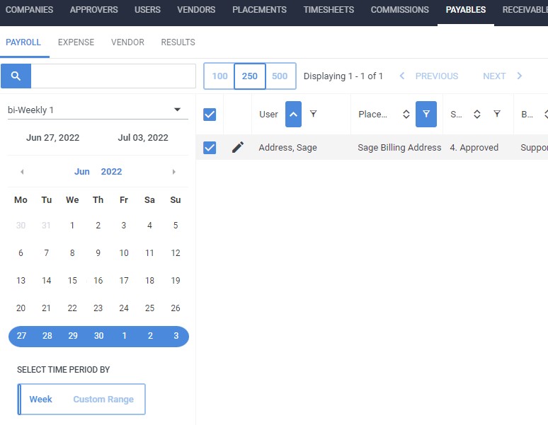 Pushing Vendor Payables