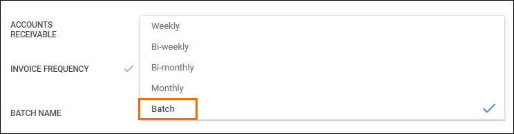 Setting Up a Batch Invoice Cycle