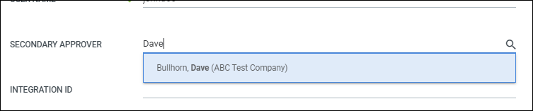 Setting Up a Secondary Approver