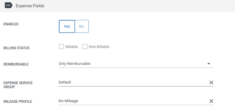 Setting Up a User with Expenses